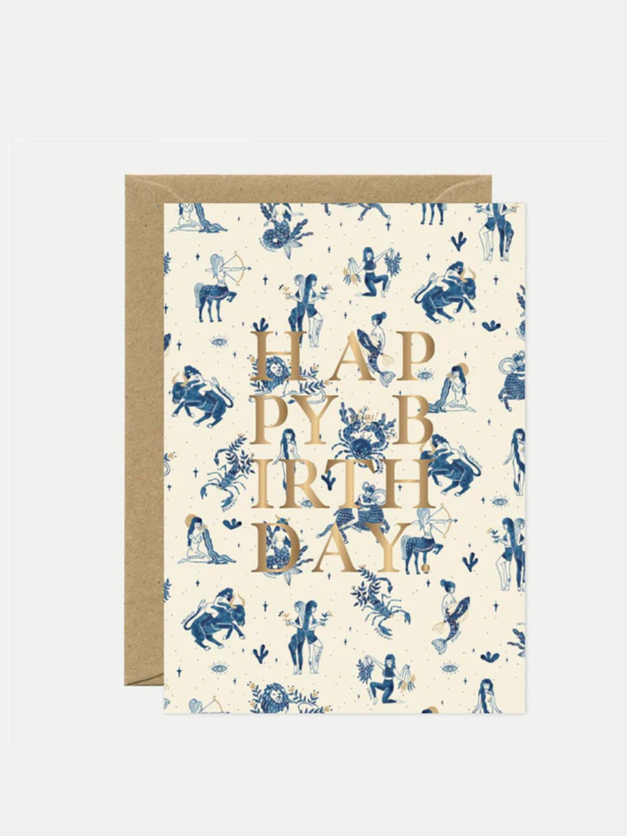 Astrology Happy Birthday - A6 Card for sale in-store or delivery