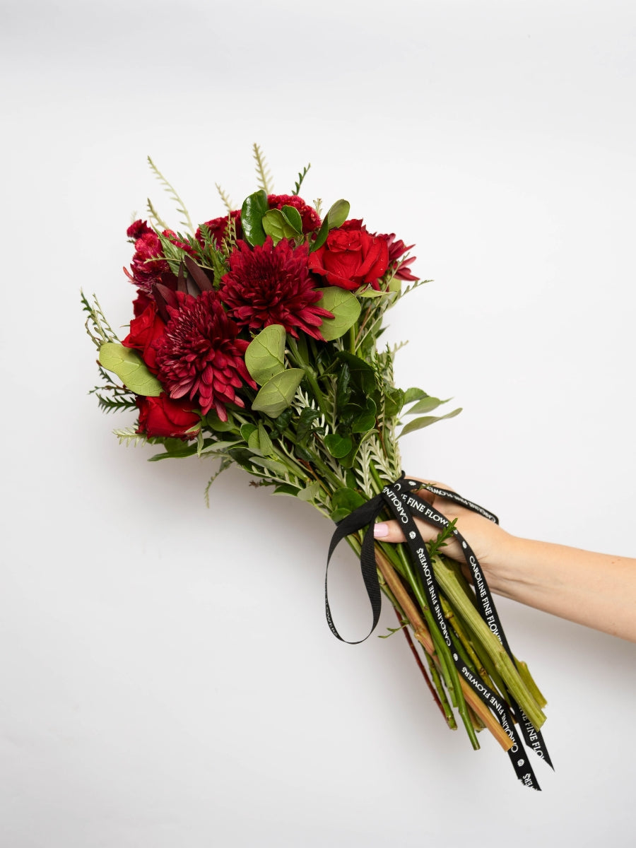 Scarlet Juliet Bouquet – Caroline Fine Flowers